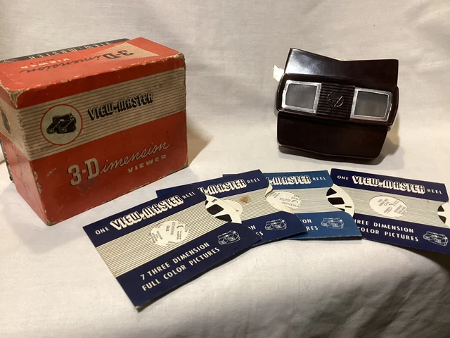 VINTAGE BAKELITE 3D View-Master Model E Viewer Boxed 4 Packs Of ...
