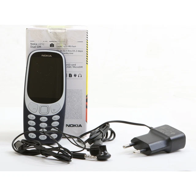 NOKIA 3310 RÉTRO DUAL SIM BLEU + Défectueux (266049) EUR 11,61 ...