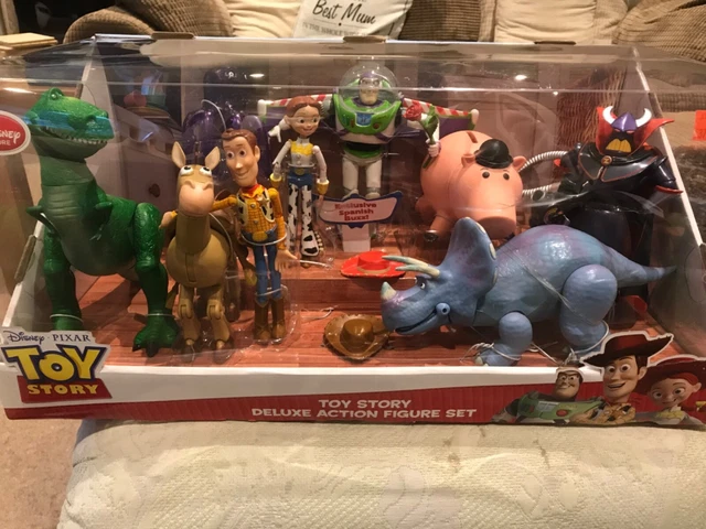 TOY STORY DISNEY Store Pixar Deluxe Action Figure Set Stretch Trixie ...