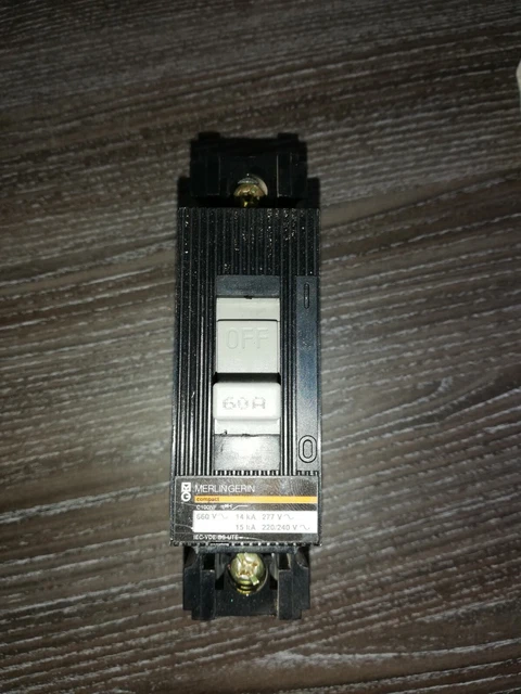 MERLIN GERIN MCCB 60amp Compact C100NF 14kA 277V 15kA 220/240V IEC-VDE ...