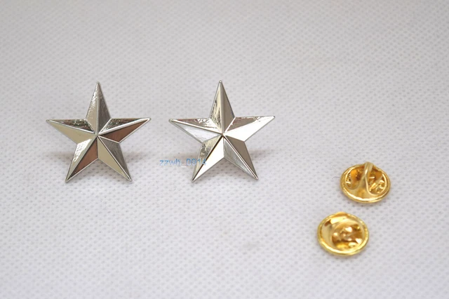 US ARMY ONE Star Brigadier General Rank Insignia Badges Silver £9.35 ...