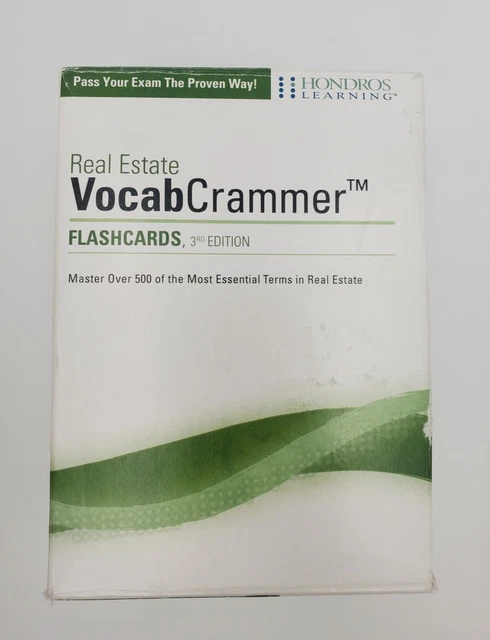 VOCABCRAMMER REAL ESTATE Exam Terms Flashcards Hondros Learning Flash ...