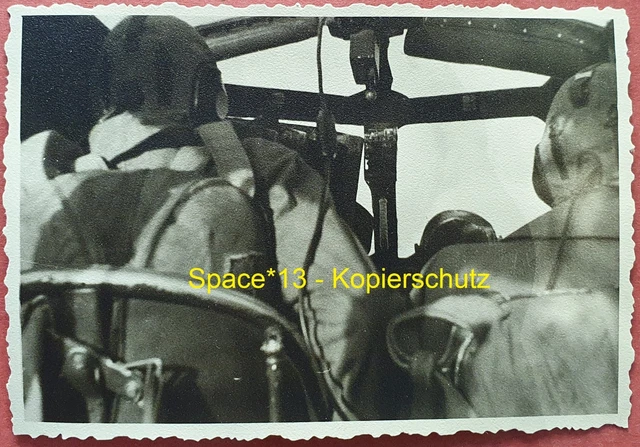 FOTO FLUGZEUGFÜHRER IM Cockpit wk2 Luftwaffe Flugzeug Pilotenkanzel ...