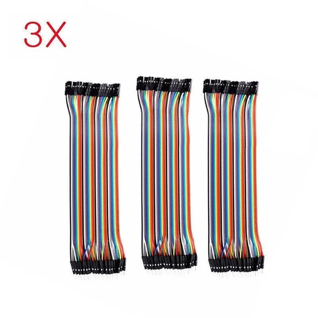 120PCS BREADBOARD JUMPER Wires Male to Female Ribbon Cables Lead Kit ...