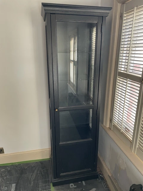 IKEA MALSJO BLACK Display Cabinet £42.32 - PicClick UK