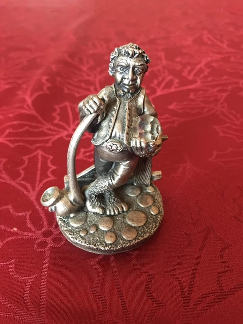 THE HOBBIT COLLECTION - Bilbo Baggins Pewter Figure with Crystals - 1991 £31.88 - PicClick UK