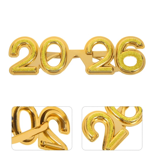 OCCHIALI PER FESTE 2026: Occhiali da festa 2026 con numero glitterato ...