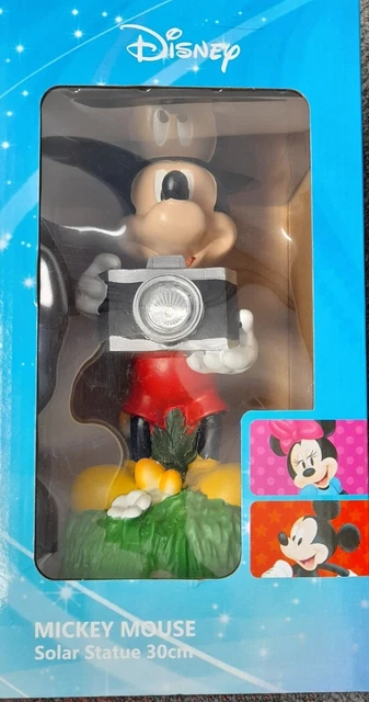 DISNEY MICKEY MOUSE Solar Garden Statue 30cm $59.99 - PicClick AU