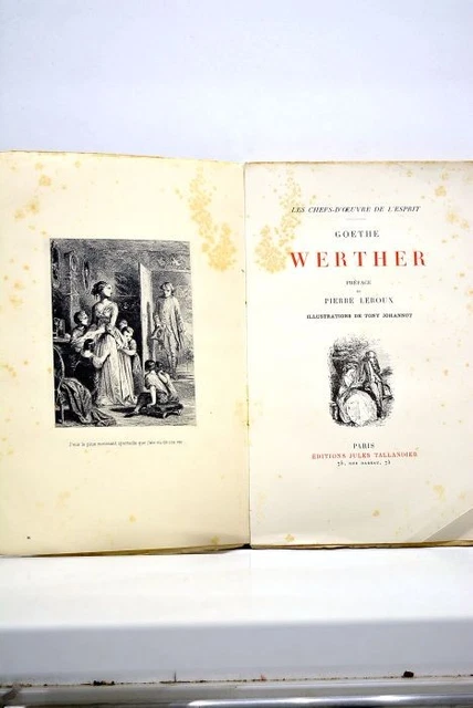 LIVRE ANCIEN WERTER Goethe Illustre Litterature Analyse 1928 EUR 30,00 ...
