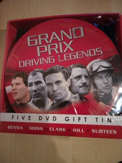 F1 GRAND PRIX Driving Legends 5 Dvd Gift Set Tin Senna Moss Clark Hill ...