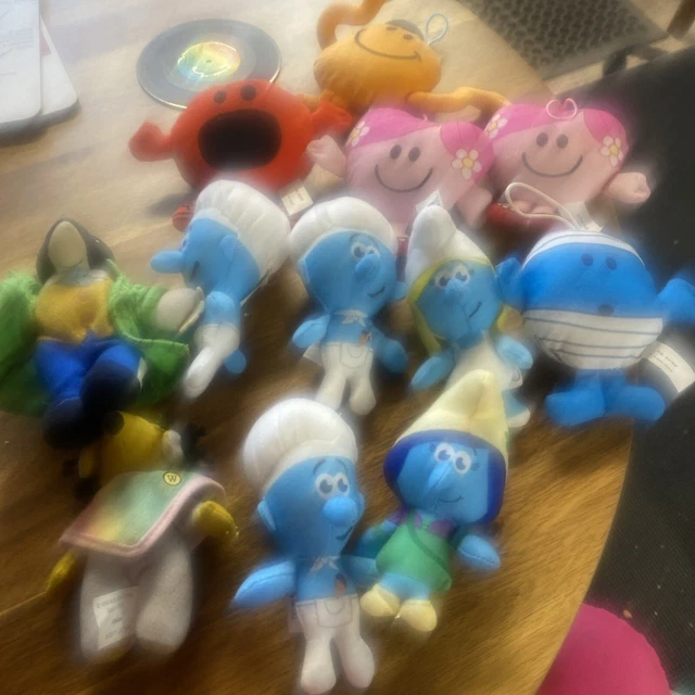MCDONALD’S PLUSH COLLECTIBLE Smurfs Womble Mole Toad Of Toad Hall Mr ...