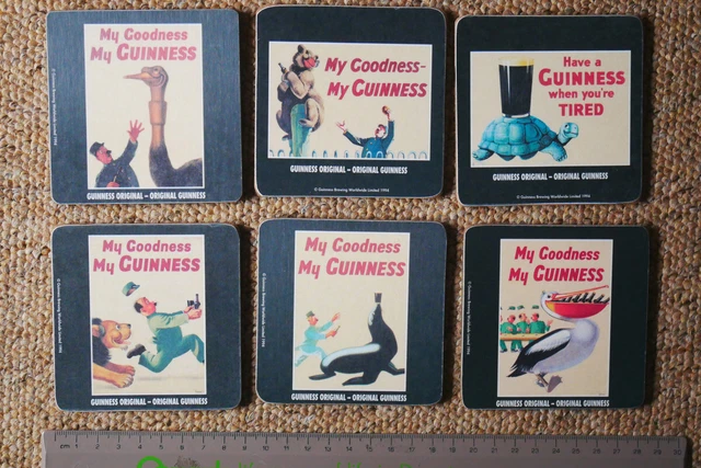 GUINNESS ORIGINAL COASTERS My Goodness My Guinness - 1994 - six in ...