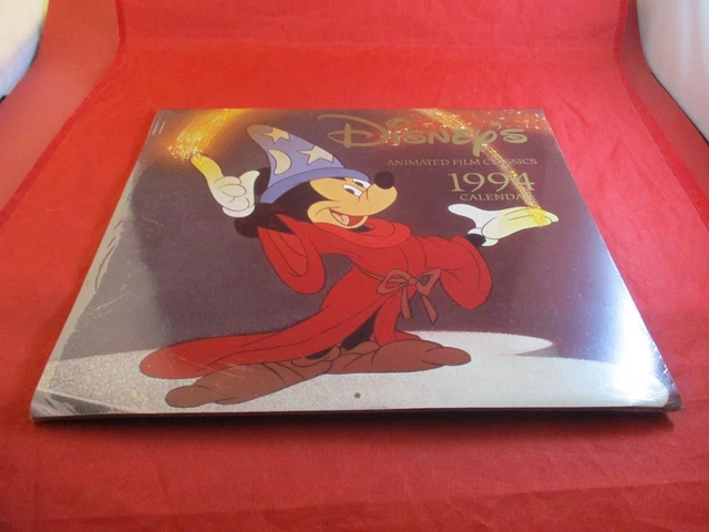 DISNEY ANIMATED FILM Classic 1994 Calendar NEW Fantasia Aladdin Bambi ...