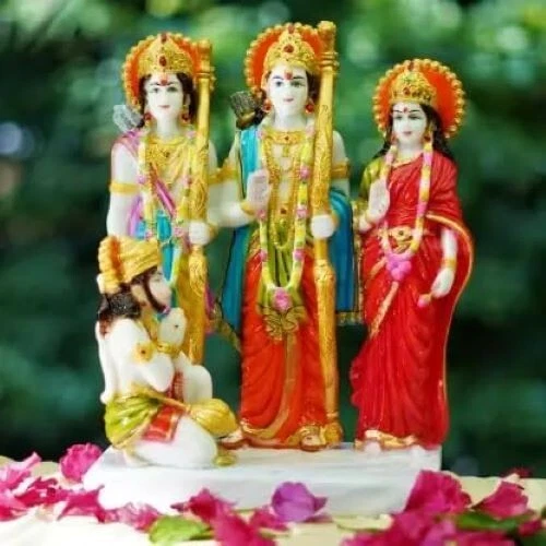 MARBLE DUST LORD Ram Darbar, God Ram, Laxman, Sita & Hanuman Darbar ...