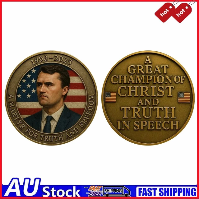 CHARLIE KIRK MEMORIAL Coin / 1993-2025 Commemorative Coin for Fans $14.95 - PicClick AU