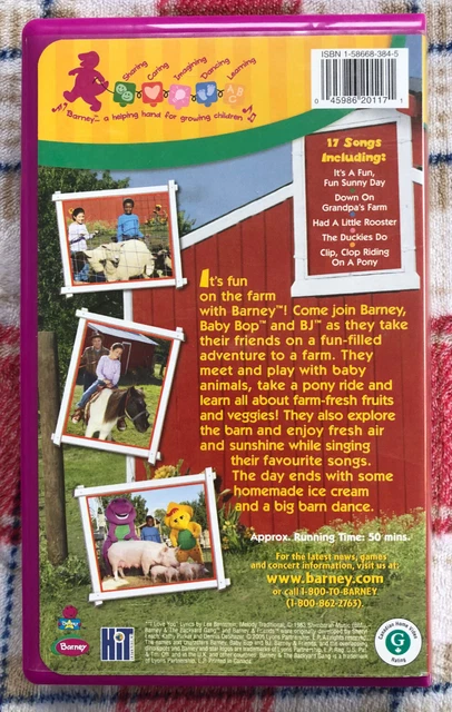 BARNEY: LET'S GO TO THE FARM [2005] {Canadian Clamshell} | VHS TAPE ...