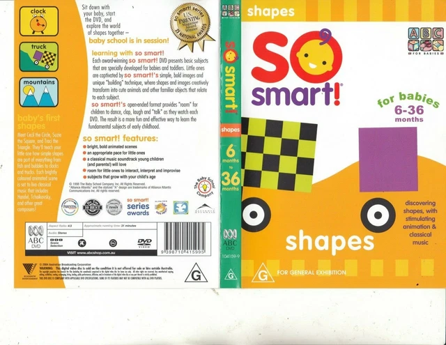 ABC FOR BABIES-2004-SO Smart-Shapes For Babies 6-36-[Lot 2]-Baby ABC-DVD $75.00 - PicClick AU