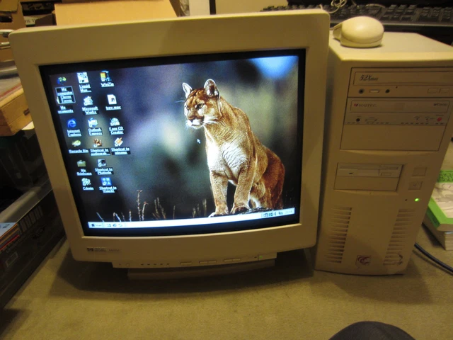 HP A4033A 20& Sony Trinitron Monitor & K6-2 500 PC with ISA AGP Retro ...