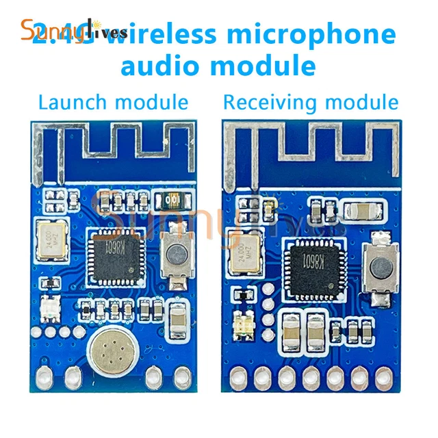 WIRELESS MICROPHONE AUDIO Signal Module Transmitting/Receiving 2.4G ...