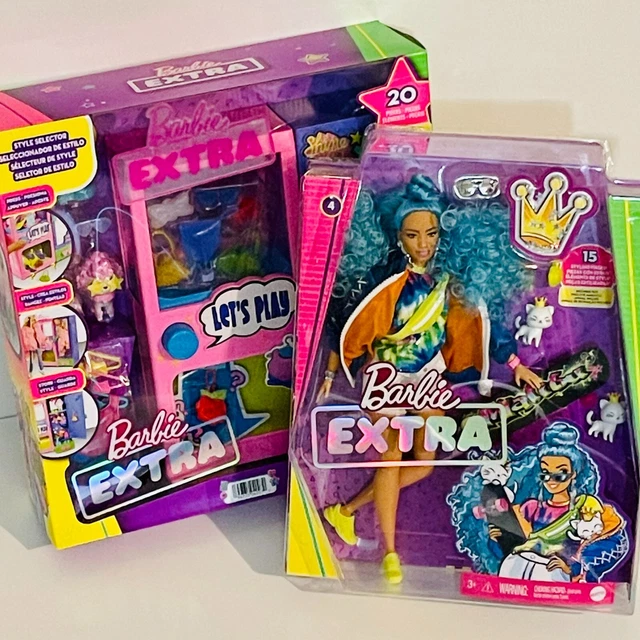 BARBIE EXTRA SURPRISE Fashion Playset and Barbie Extra Doll Set Bundle ...