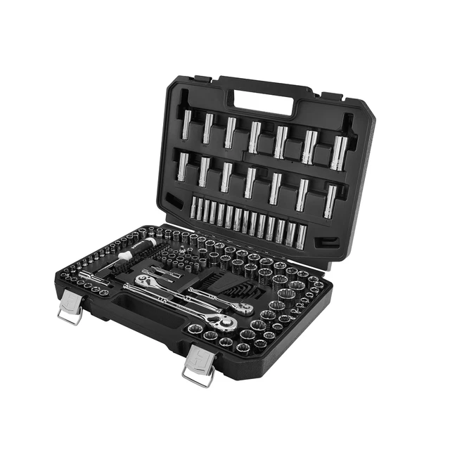 MULTIPLE DRIVE 180-PIECE Mechanics Tool Set, Chrome Finish Hand Tool ...