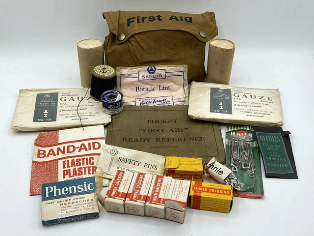 WW2 BRITISH HOME Front Air Raid Precautions Complete First Aid Kit ...