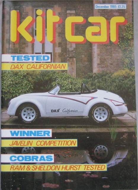 KIT CAR MAGAZINE December 1985 featuring Dax , Carlton Carrera ...