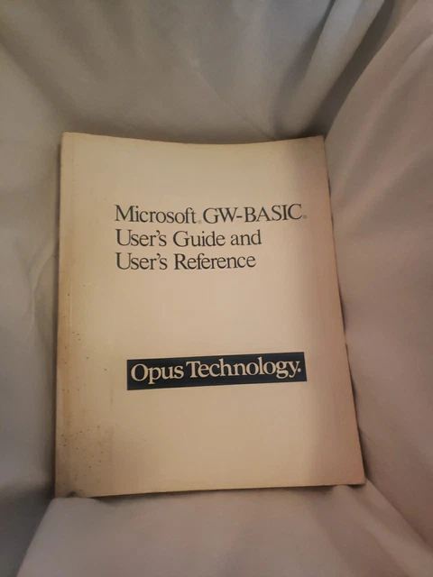 MICROSOFT GW BASIC Users Guide And Users Reference (Opus Technology, 1987) £16.32 - PicClick UK