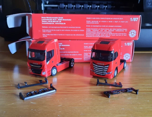 HERPA 1:87: IVECO Stralis XP 309165 und Iveco S-Way 313452 Zugmaschinen ...