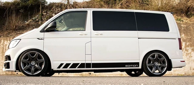 FITS VW TRANSPORTER T3 T4 T5 T6 Side Stripes Graphics Decals SWB Both ...