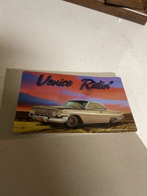 1997 LOWRIDER MAGAZINE VENDING MACHINE PRISMATIC STICKER “Venice Riding ...