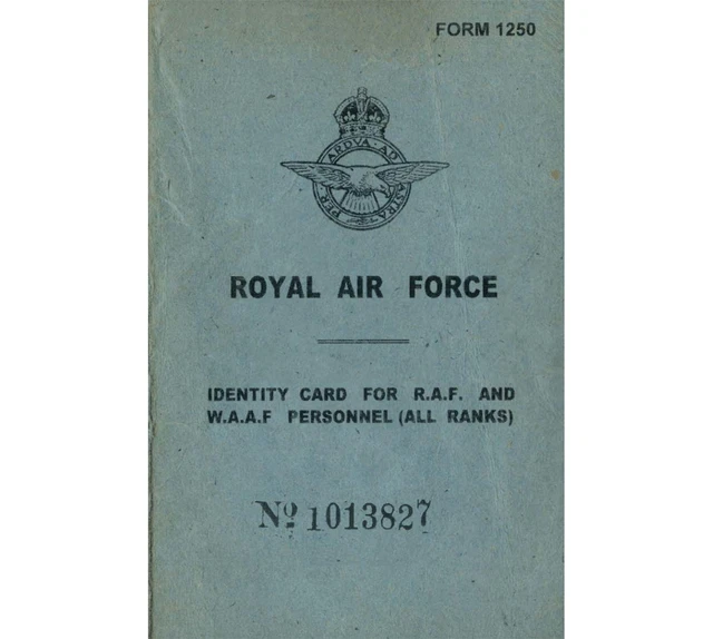 WW2 RAF ID Card Booklet Replica Memorabilia Nostalgic Artwork Retro ...