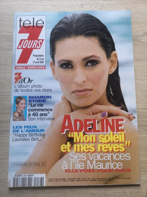 TÉLÉ 7 JOURS 11/04/1998; Adeline Hallyday/ Sharon Stone/ 7 d'or/ Mazarine EUR 4,50 - PicClick FR