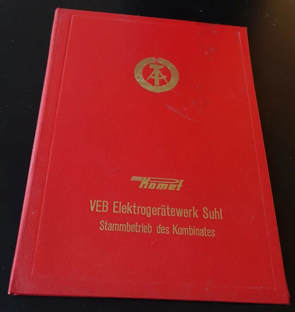 DDR-MAPPE KOMET VEB Elektrogerätewerk Suhl (Stammkombinat) AKA electric ...