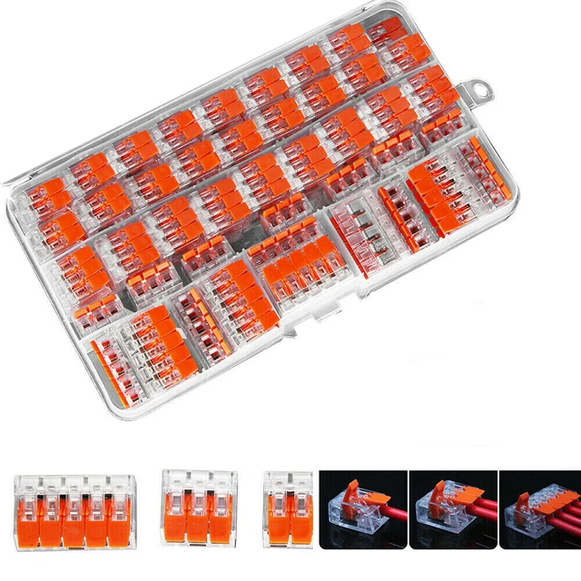 75PCS 221 ELECTRICAL Connectors Wire Block Clamp Terminal Cable ...