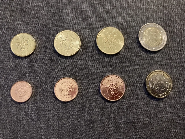 2026 FIRST BULGARIA Euro Coin Set UNC 8 Coins Packed Separately Mint ...