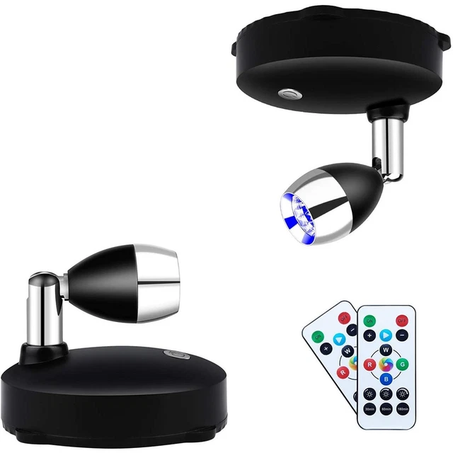 1X( SPOTLIGHT BATTERY Operated Accent Lights,Dimmable LED Spotlights ...