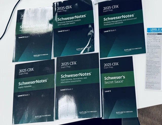 KAPLAN SCHWESER CFA level 2 2025 + Secret Sauce £130.72 - PicClick UK