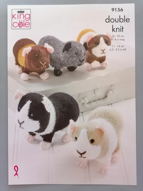 GUINEA PIGS KNITTING Pattern, Adult/Baby, 15-20cm long, 8ply - King ...