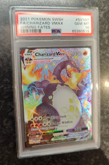 CHARIZARD VMAX SV107 Shining Fates Full Art Pokemon Card 2021 Graded ...