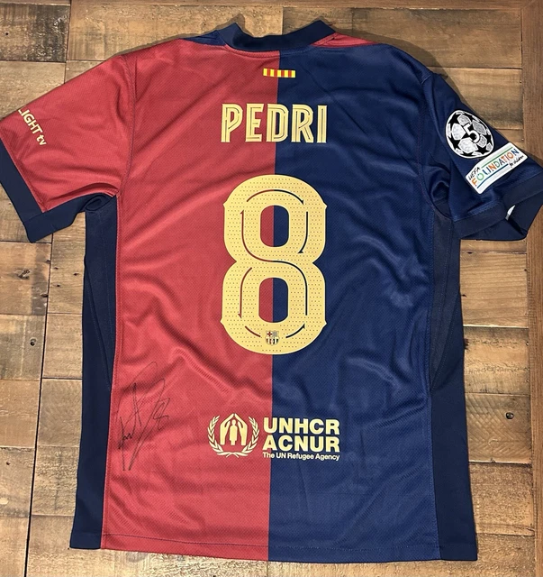 SIGNED PEDRI BARCELONA FC 24/25 Home Shirt Proof Spain 2 £199.99 ...