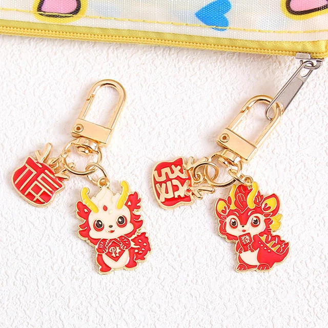 MIGNON DESSIN ANIMÉ dragon Nouvel An, sac de trousseur pendentif EUR 1 ...