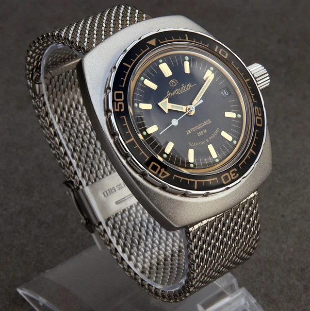 VOSTOK AMPHIBIA CUSTOM Russian Dive Watch, New, Boxed, UK seller £149. ...