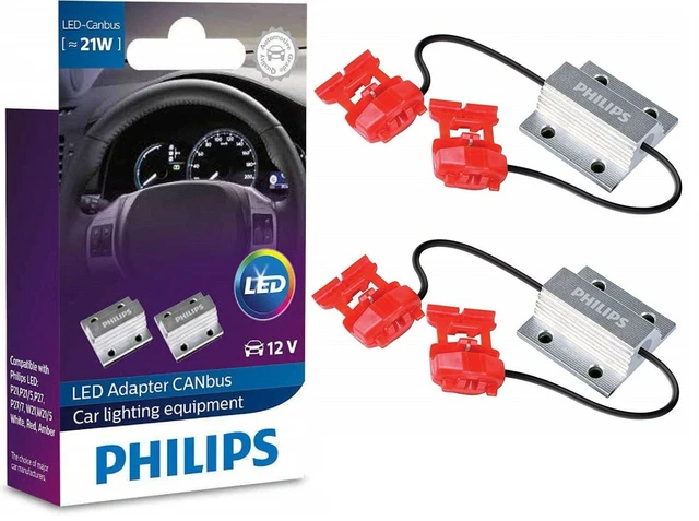 PHILIPS LED LOAD Equalizer Resistor 7443 Stop Brake Light Hyper Flash ...