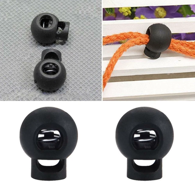SPRING LOADED PLASTIC Round Toggle Stopper Cord End Best Locks AU P6O1 ...