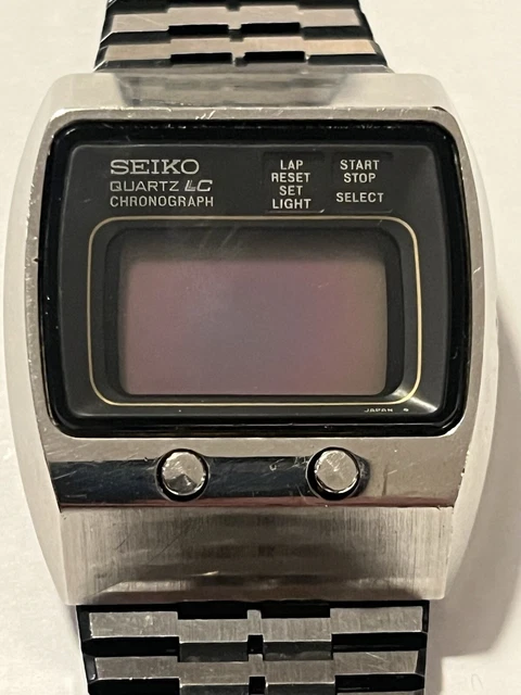 SEIKO QUARTZ LC Chrongraph, Stainless Steel 0634-5019 For Repair Mens ...