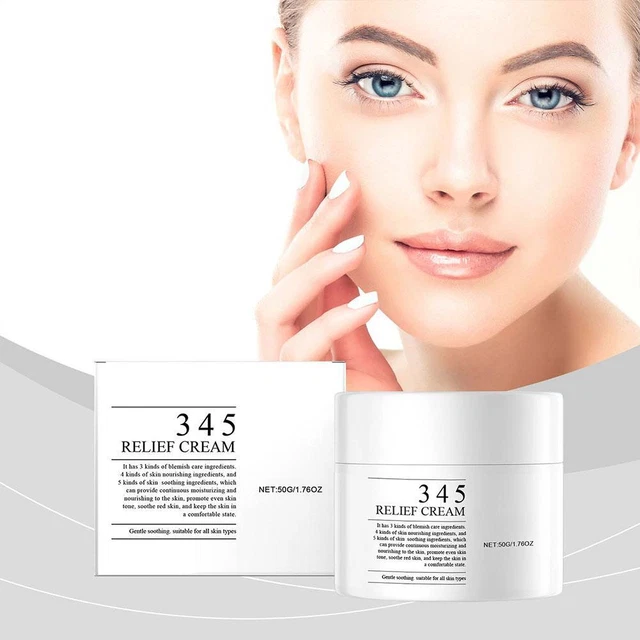 345 RELIEF CREAM | Daily Face Moisturizer | Blemish Soothing 50g Relief ...