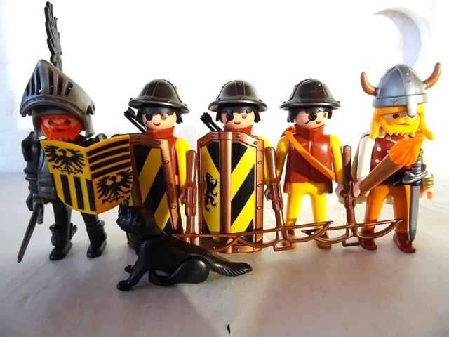 PLAYMOBIL 3890 CHEVALIER et son chien/3651 Arbalétriers/complets / 4519 ...