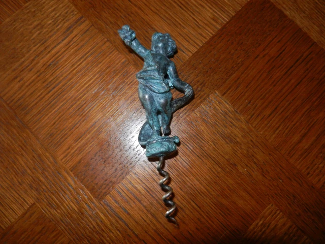 TIRE BOUCHON CORKSCREW cavatappi angelot grappe de raisins bronze ...