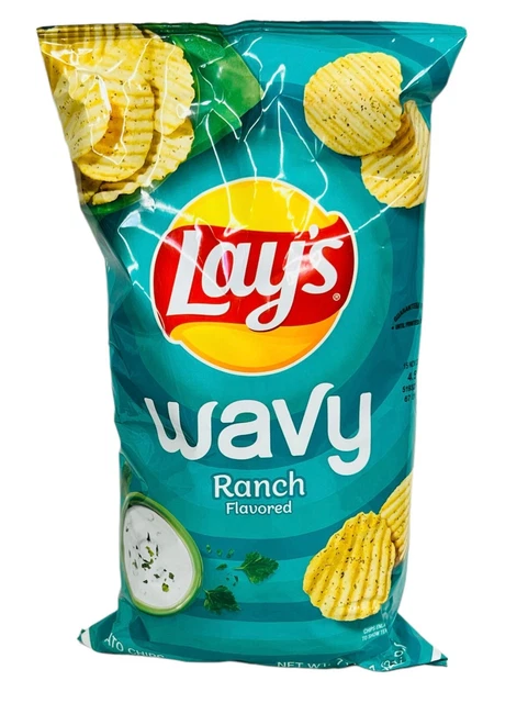 LAY'S WAVY RANCH Flavored Potato Chips 7.5 oz Lays $6.82 - PicClick